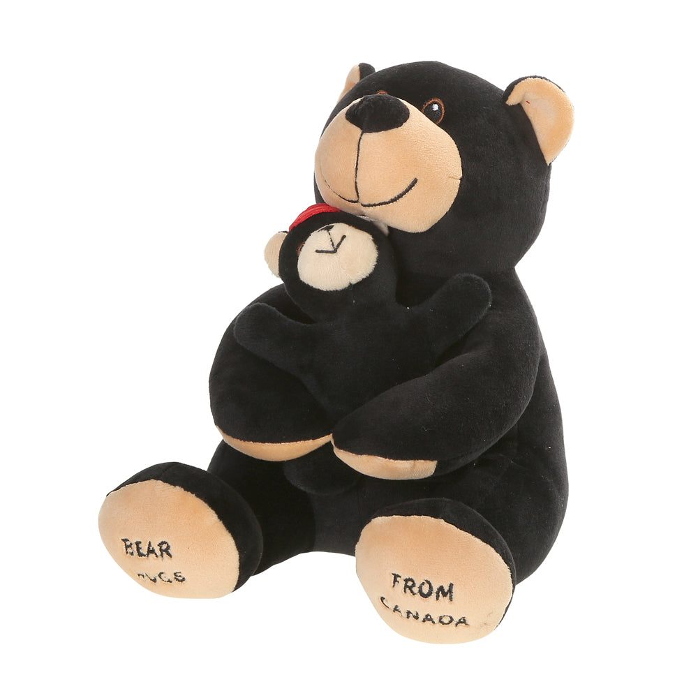 Squishy Hug Mama & Baby, Black Bear 8"- 44018 – Parkdale Novelty